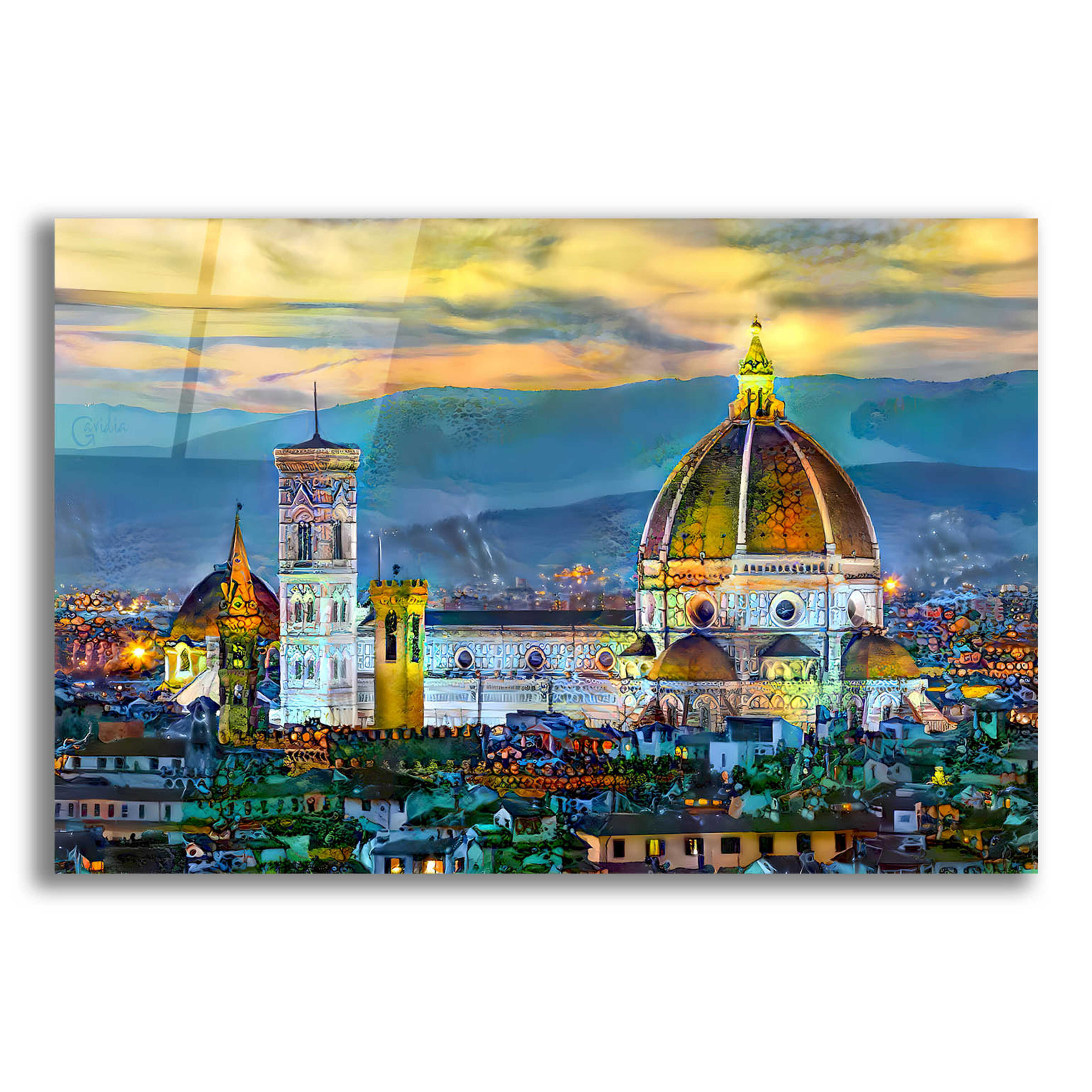 Latitude Run® Florence Italy Duomo Sunset by - Unframed Graphic Art ...