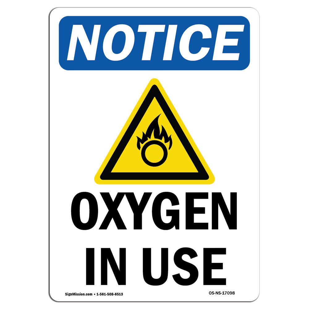 SignMission Oxygen in Use Sign with Symbol | Wayfair