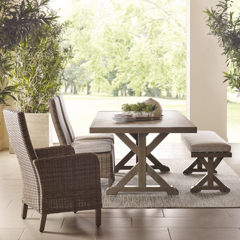Beachcrest Home Danny Porcelain Outdoor Dining Table & Reviews | Wayfair