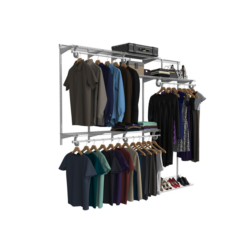 ClosetMaid ShelfTrack 60" W - 96" W Closet System Starter Kit & Reviews ...