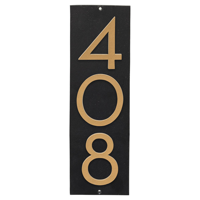 Montague Metal Products Floating 1-Line Wall Address Plaque & Reviews ...