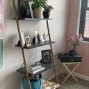 CosmoLiving by Cosmopolitan Nova Metal Ladder Bookcase & Reviews | Wayfair