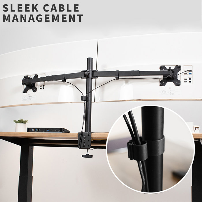 VIvo Telescoping Dual Monitor Desk Mount | Wayfair