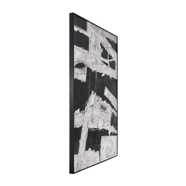 Sagebrook Home Abstract - Picture Frame Painting on Canvas | Wayfair