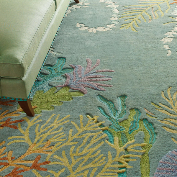 CompanyC To Bay Go Handmade Wool Blue/Green/Gray Rug & Reviews | Wayfair