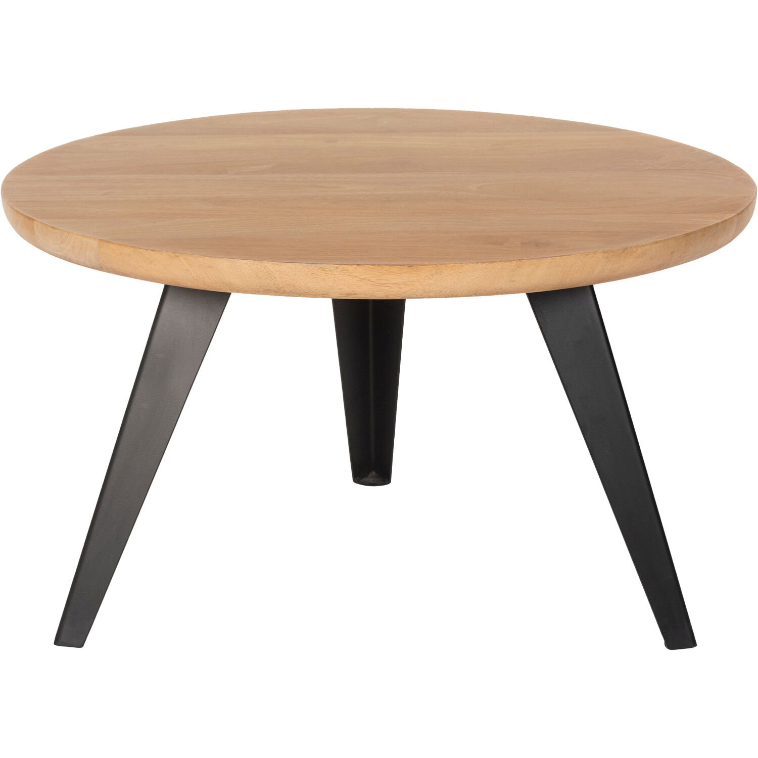Hanover Parkwyn Mango Wood Round Coffee Table With Metal Legs ...