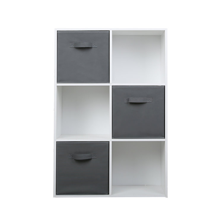 17 Stories Jane 2x3 Bookcase with 3 Baskets | Wayfair.co.uk