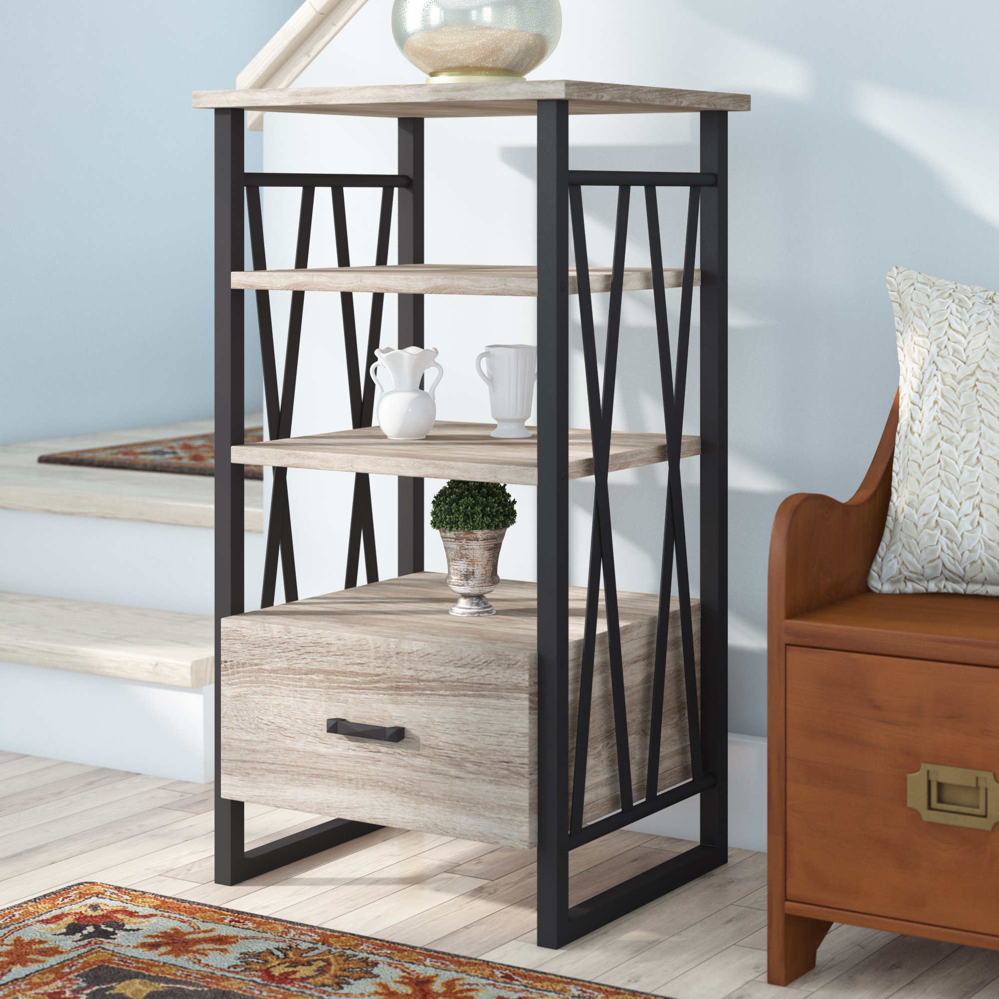 Wrought Studio Cohasset Storage Pier with Drawer & Reviews | Wayfair