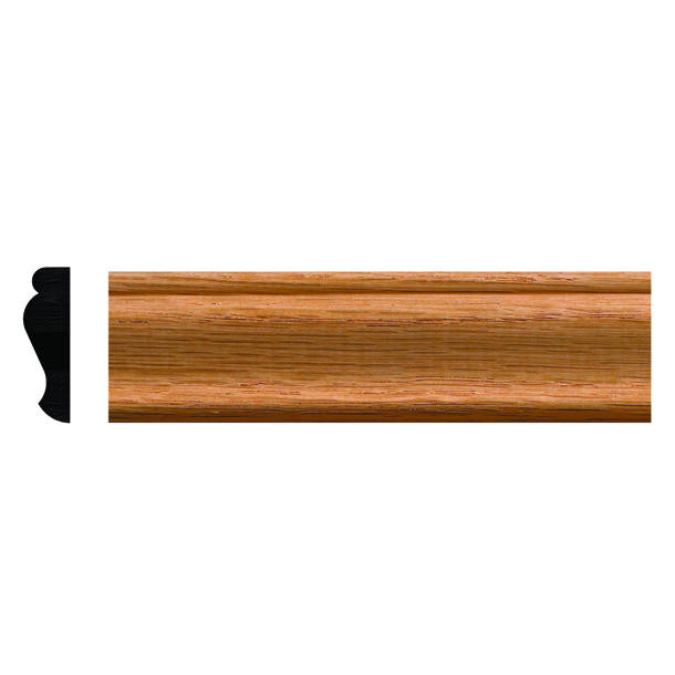 Ornamental Mouldings Red Oak Colonial Panel Moulding 0.69" H x 96" W x ...