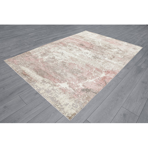 17 Stories Prague Cream/Pink Rug & Reviews | Wayfair