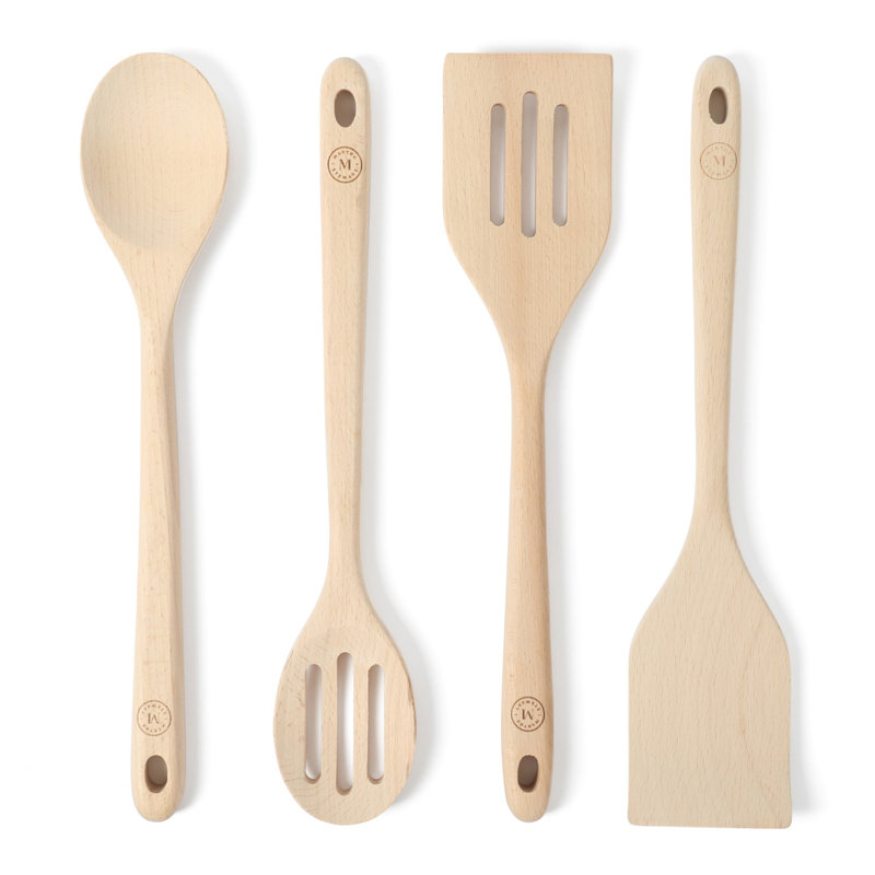 Martha Stewart Bainford 4 -Piece Wood Assorted Kitchen Utensil Set ...