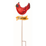 Hi-Line Gift Ltd. Motion Activated Singing Cardinal Standing on Stump ...