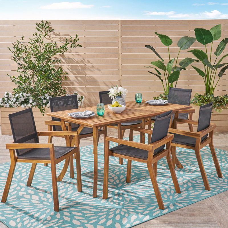Union Rustic Rectangular 6 - Person 59'' Long Dining Set & Reviews ...
