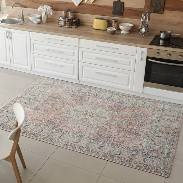 Persian-rugs Machine Woven Performance Brown/Pink Rug - Wayfair Canada