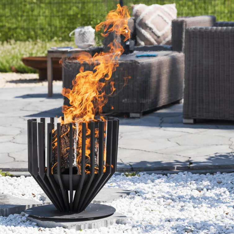 Williston Forge Nemorin Fire Basket Irving Medium Black | Wayfair.co.uk