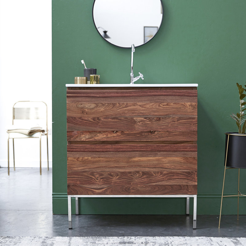 Tikamoon Nova 810Mm Free-standing Bathroom Vanity with Ceramic Vanity ...