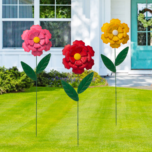 Metal-outdoor-flowers | Wayfair