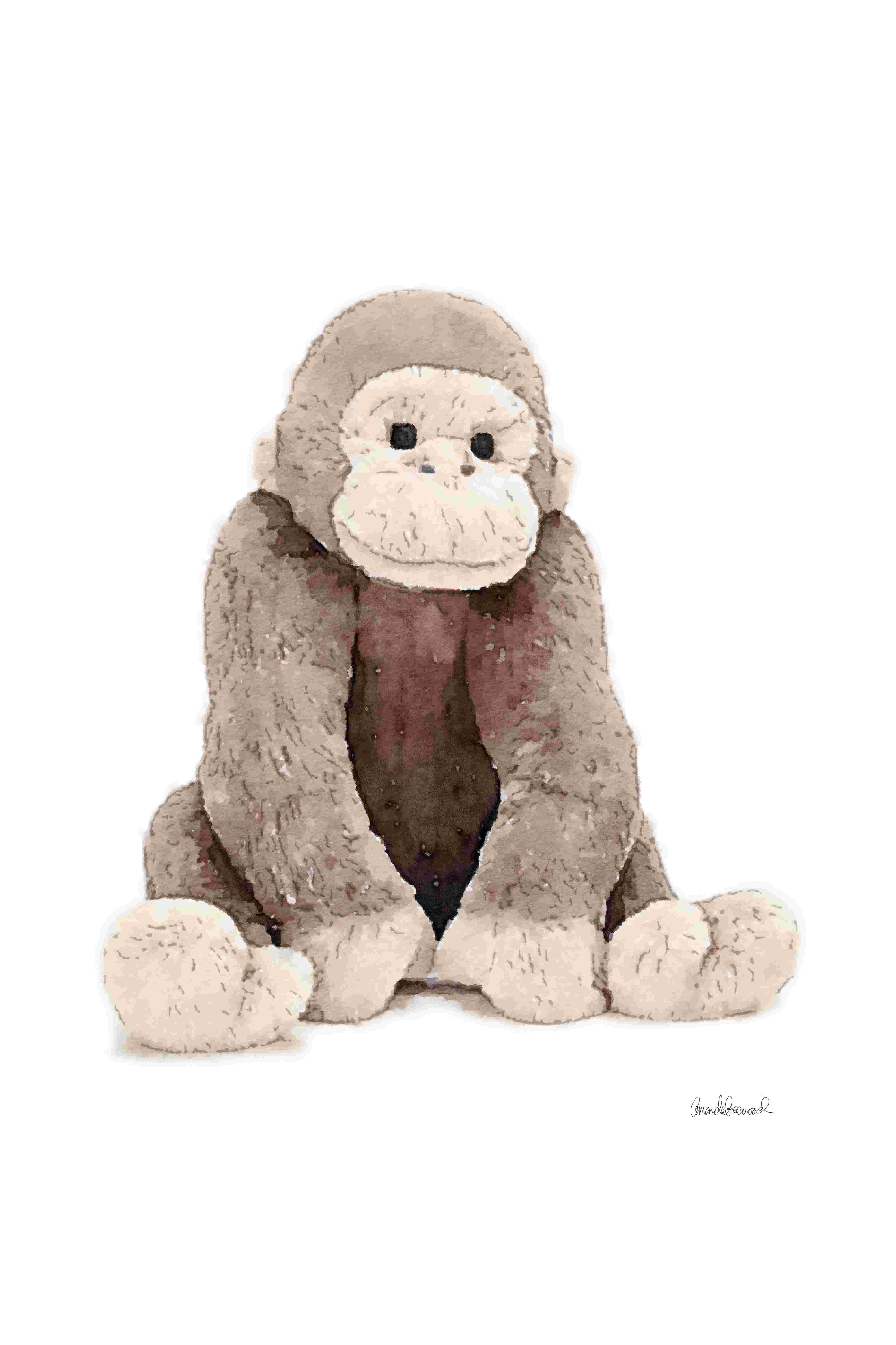 Winston Porter Monkey - Wrapped Canvas Painting | Wayfair