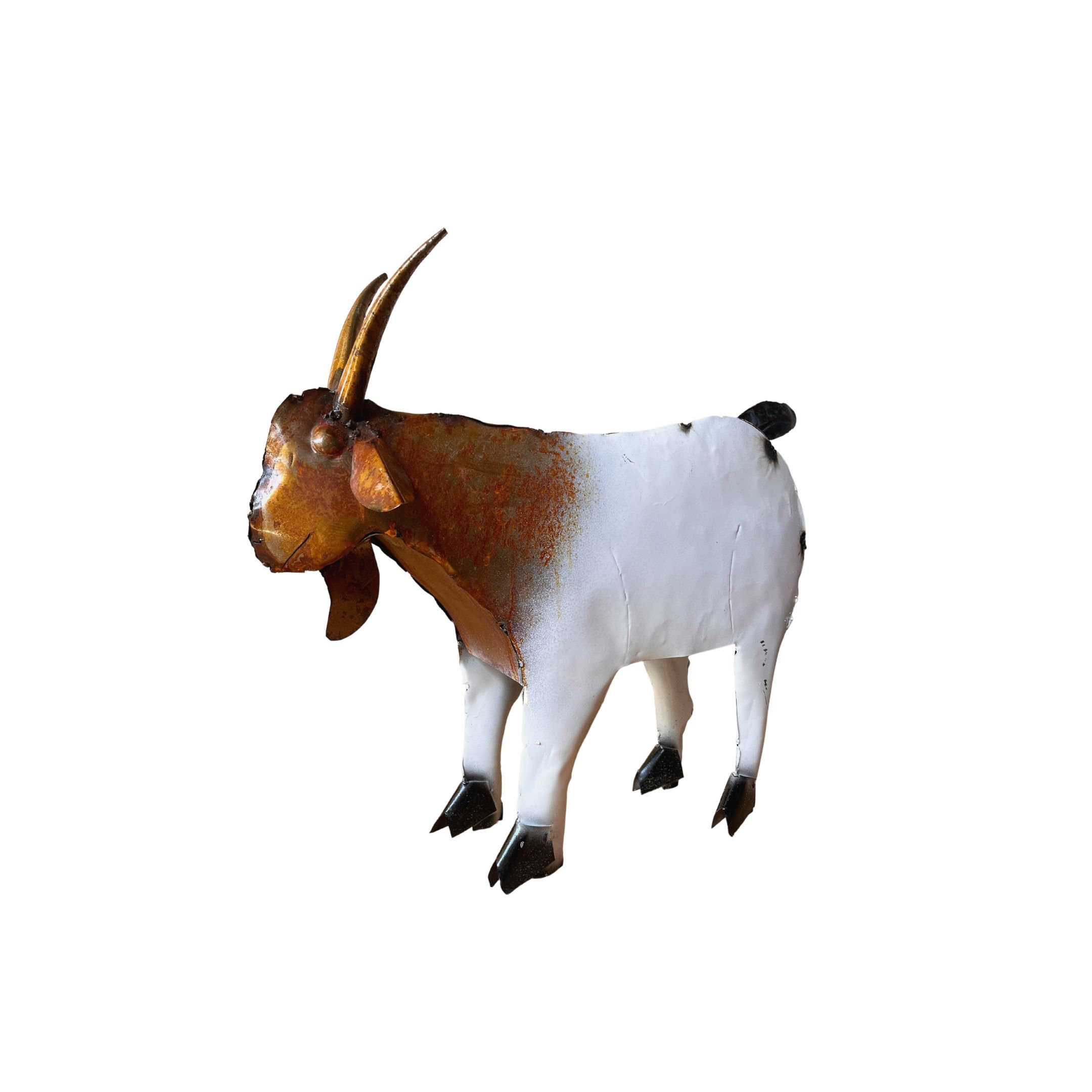 Gracie Oaks Metal Goat Two Tone | Wayfair