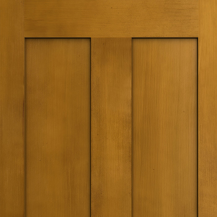 JELD-WEN 36 in. x 80 in. Craftsman 6-Lite Clear Glass Hazelnut Stain ...