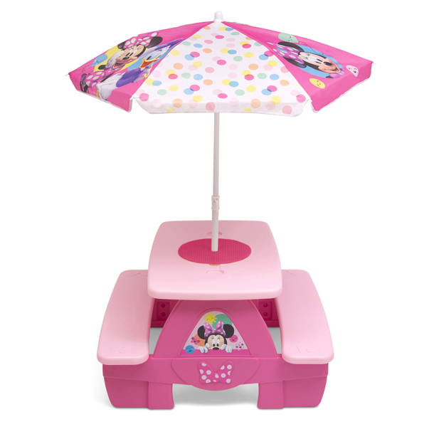 Delta Children Disney Minnie Mouse 4 Seat Activity Picnic Table With ...