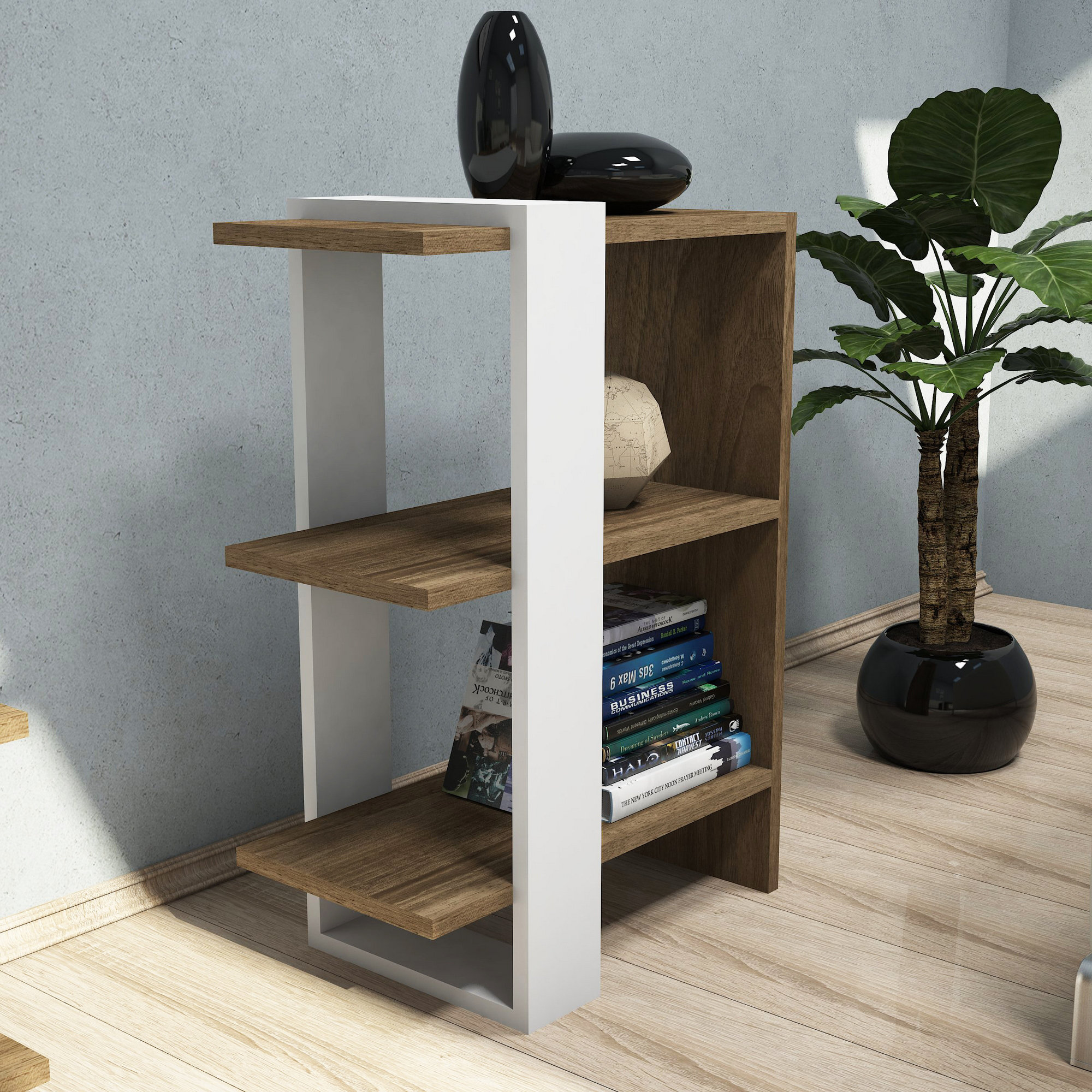 Bless international Geometric Bookcase | Wayfair