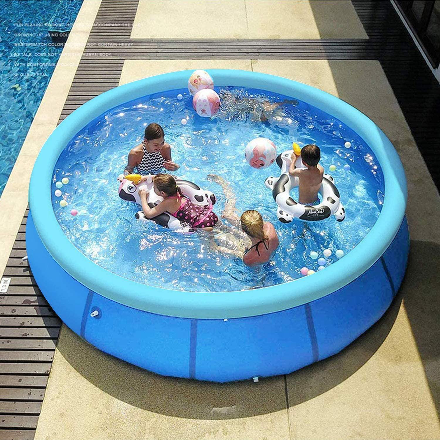 kungreatbig 10Ft Inflatable Pool Above Ground Pool Swimming Pool With ...