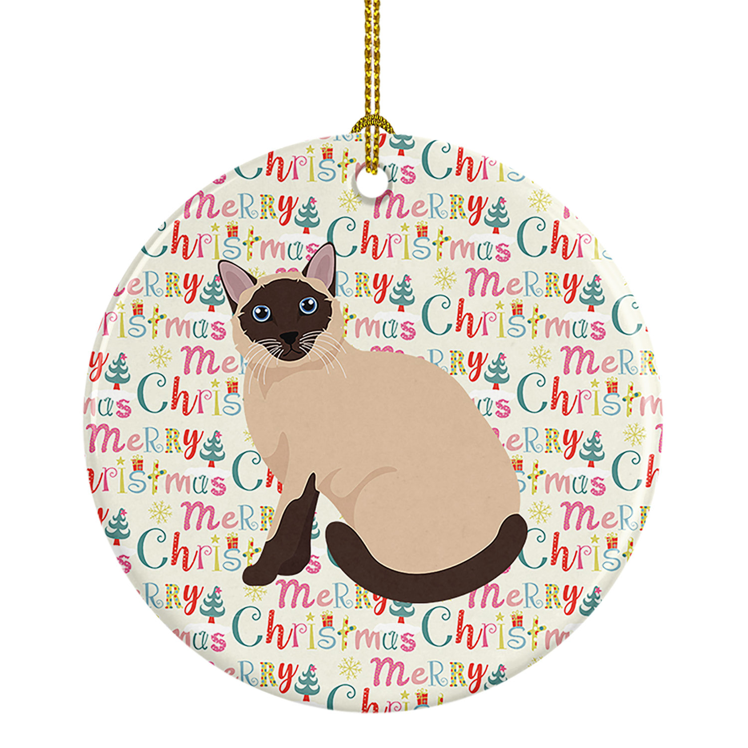 The Holiday Aisle® Siamese Traditional Cat Hanging Figurine Ornament ...