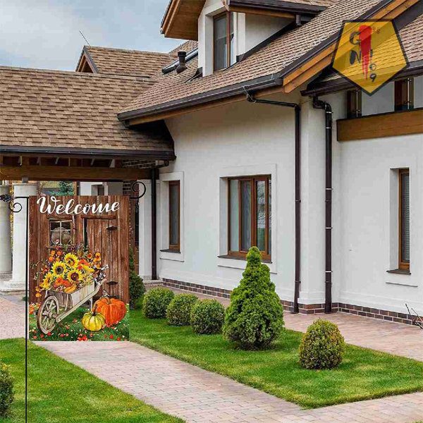 GN109 Fall Welcome Garden Flag - 12X18 Inch Double Sided House Flags ...