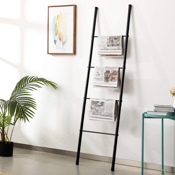 Latitude Run Field 4-Layer Metal Towel Ladder, Standing Towel Rack ...
