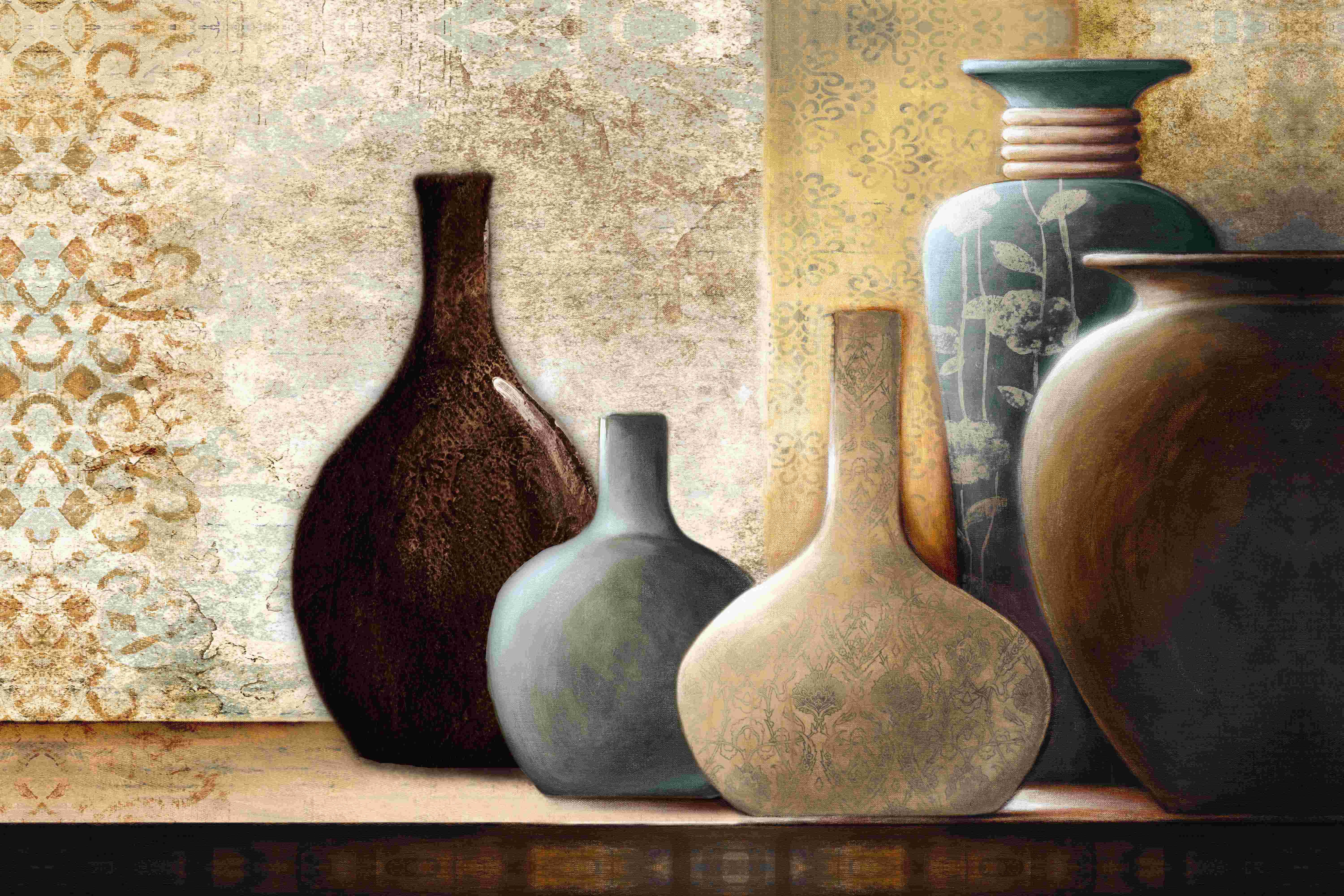 Winston Porter Soft Warm Vessels - Wrapped Canvas Graphic Art | Wayfair