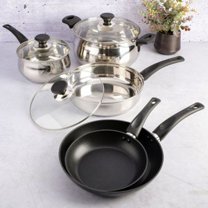 Gibson Home 95 - Piece Non-Stick Stainless Steel (18/10) Cookware Set ...