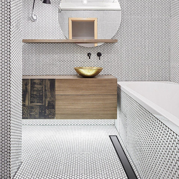 Interbath Linear Grid Stainless Steel Tile-In Shower Drain | Wayfair