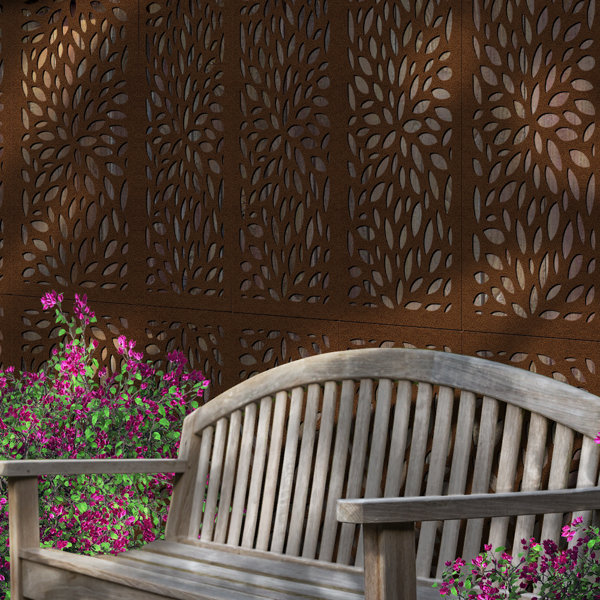 DESIGN-VU Floral Decorative Privacy Panel | Wayfair