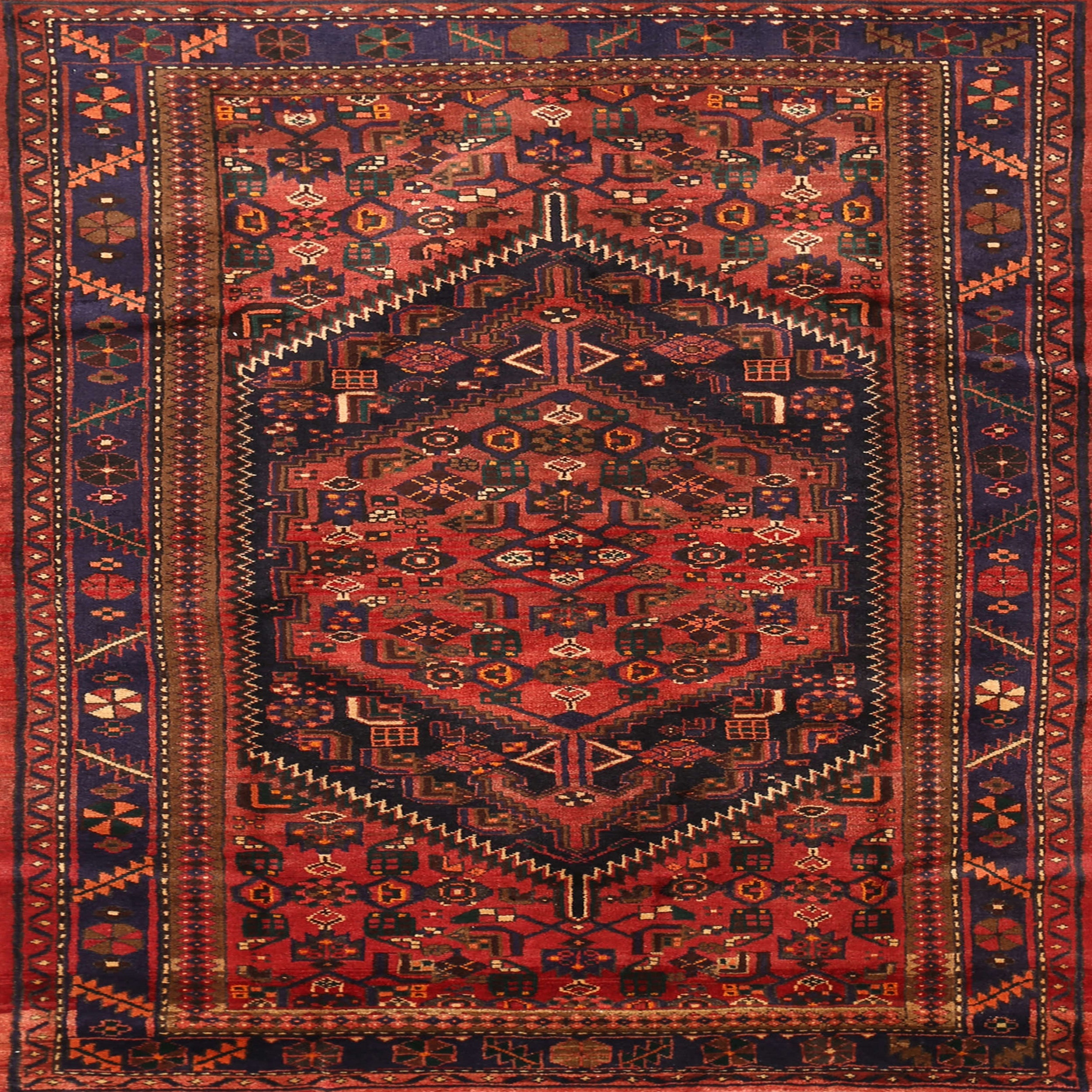 Bungalow Rose Red/Violet/Black Rug | Wayfair