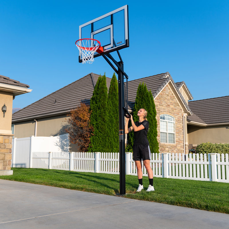 Lifetime Height Adjustable In-Ground Basketball Hoop (54" Acrylic ...