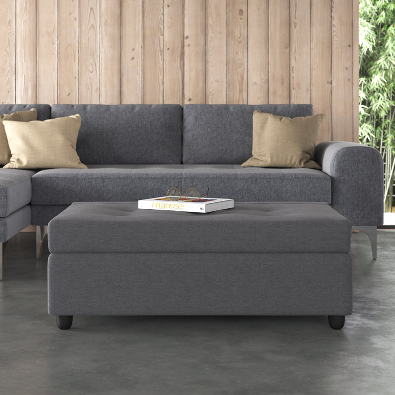 Wade Logan® Anjelyn 46.46'' Wide Rectangle Convertible Sleeper Ottoman ...