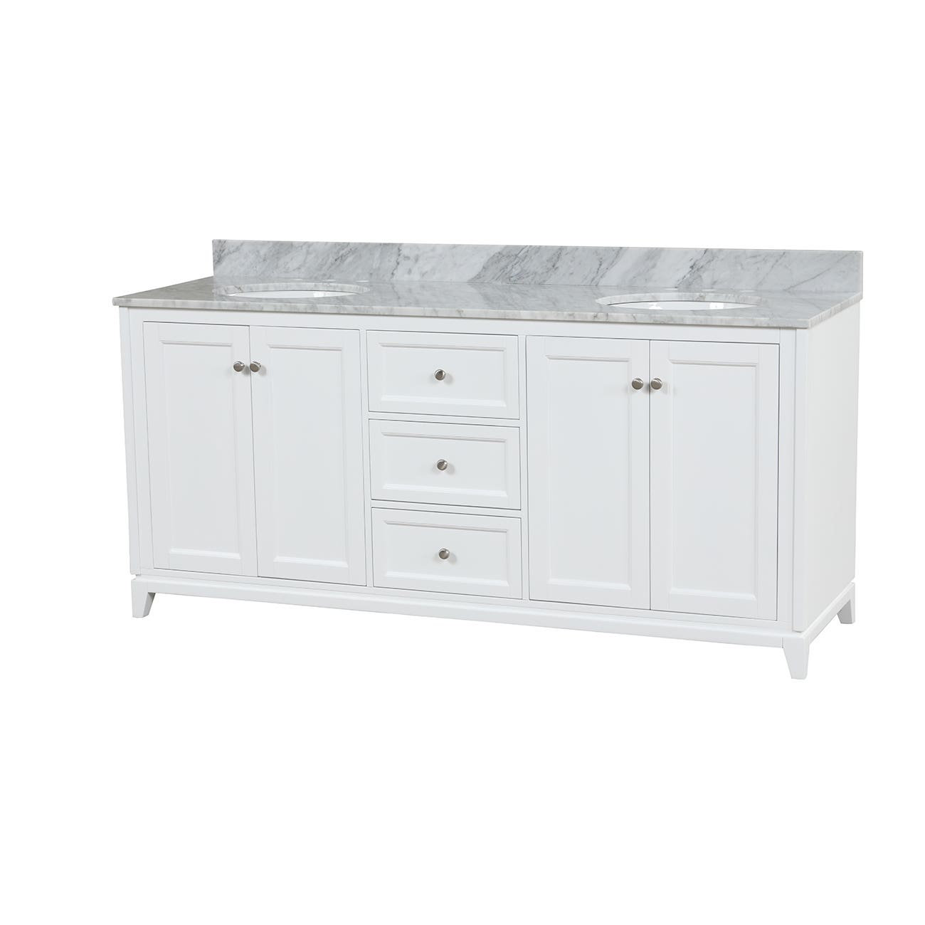 Chevington Atwell 72" Double Bathroom Vanity Set | Wayfair