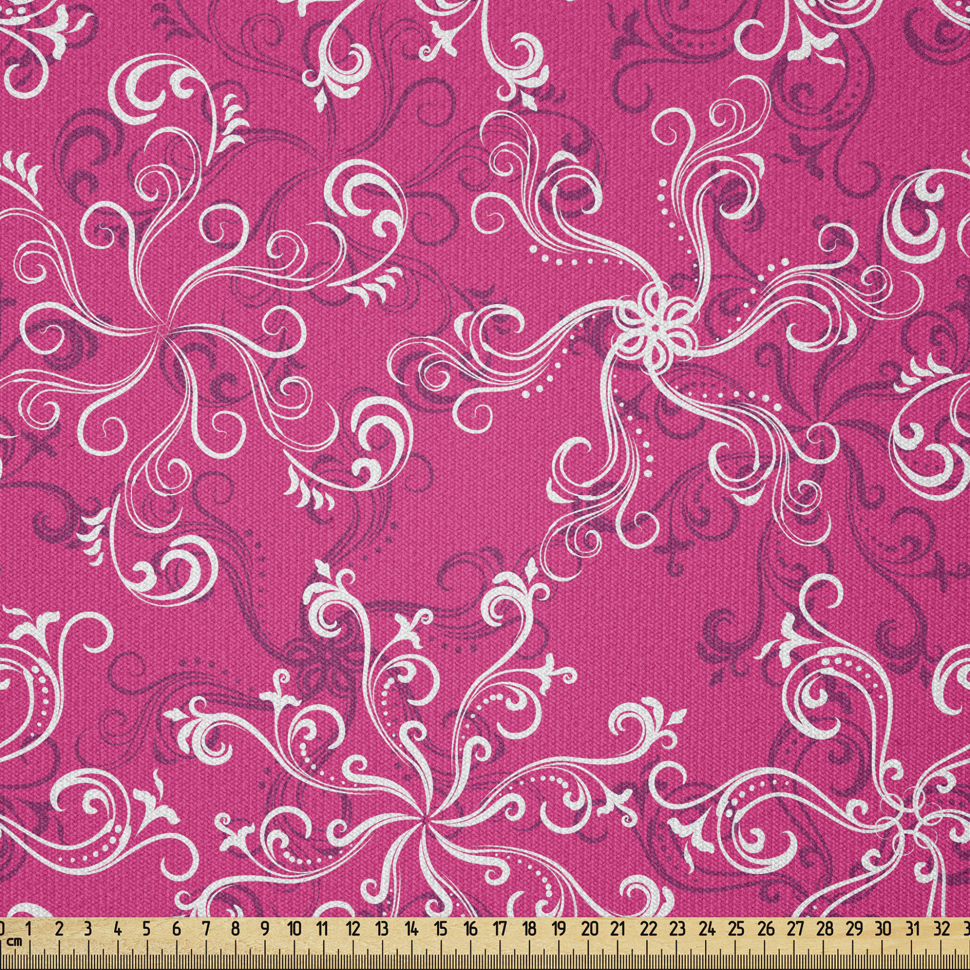 East Urban Home Hot Pink Fabric By The Yard, Floral Arrangement Pattern ...