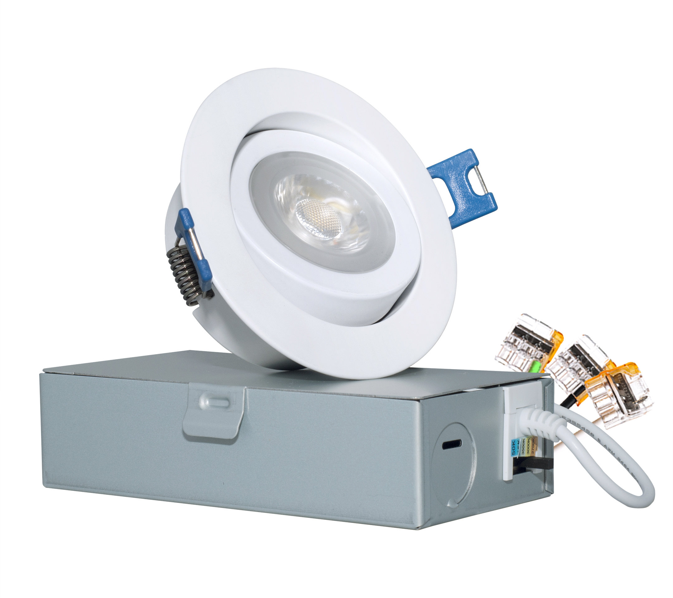MW LIGHTING 3 Inch LED 5CCT Gimbal Recessed Light With Junction Box ...