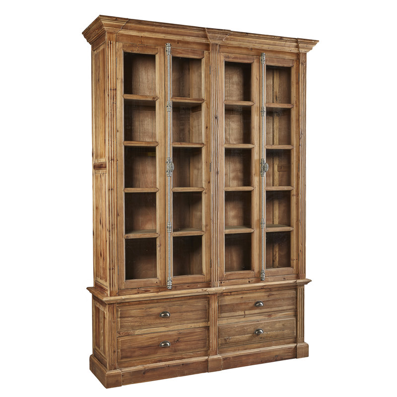 Furniture Classics 94.5'' H x 66'' W Solid Wood Library Bookcase ...