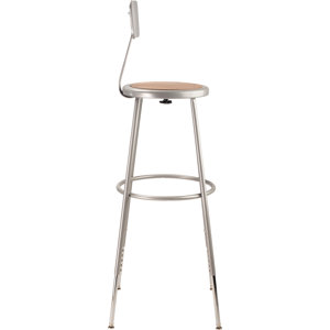 National Public Seating Height Adjustable Stool with Backrest & Reviews ...