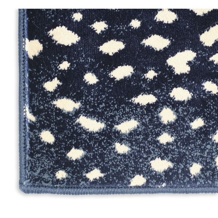 Everly Quinn Buehler Performance Blue Rug | Wayfair