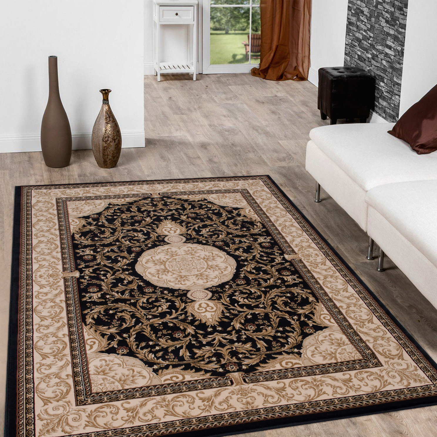 Astoria Grand Arpdale Machine Woven / Power Loomed Performance Black ...