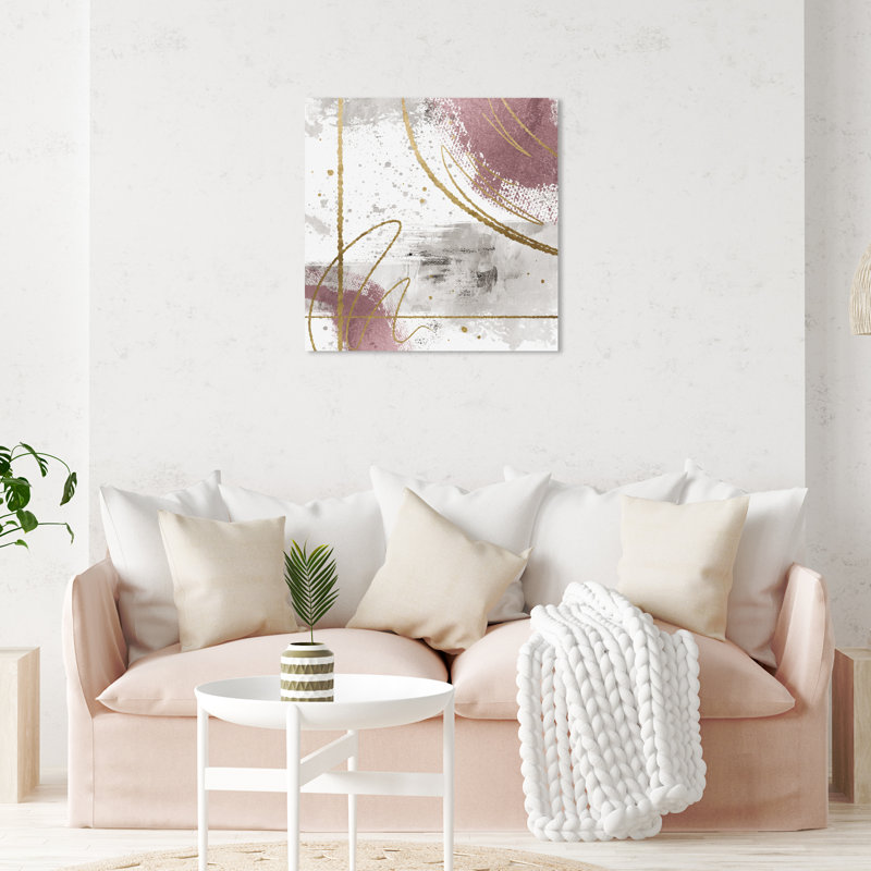 Mercer41 Abstract Mauve in Shapes Shapes Graphic Art Print | Wayfair