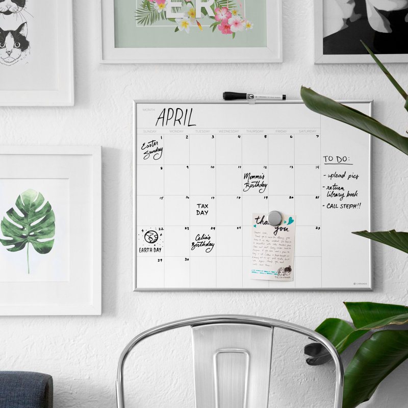 Symple Stuff Magnetic Calendar/Planner Whiteboard 20" x 16" & Reviews ...