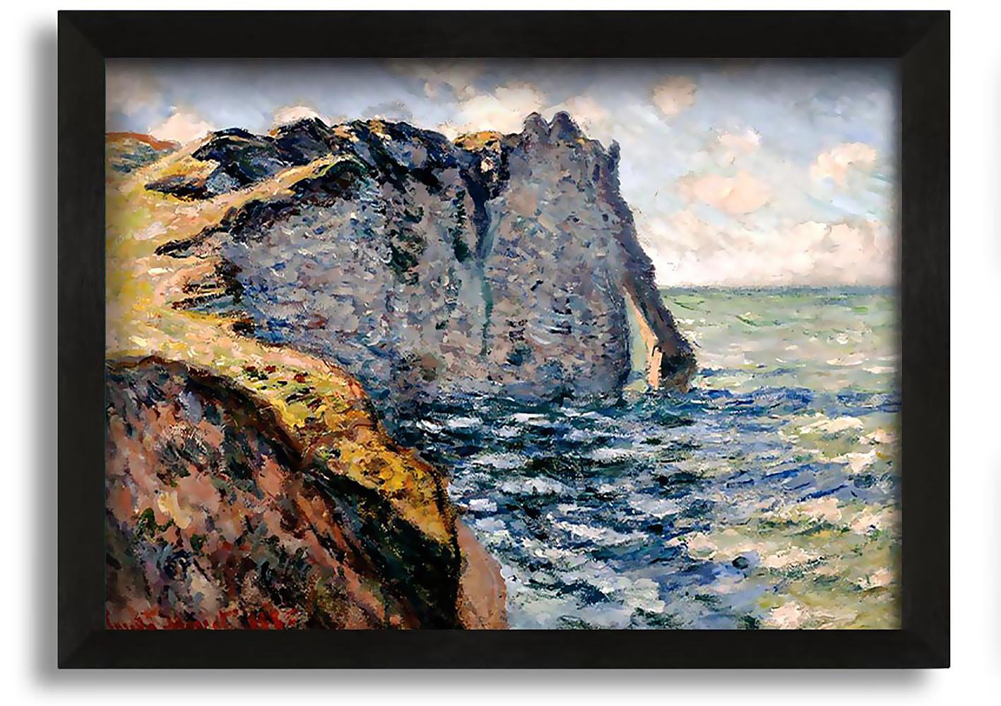 Highland Dunes The Cliff of Aval at Etretat by Claude Monet - Picture ...