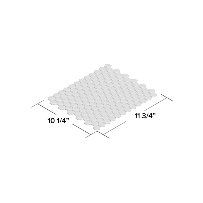 WS Tiles Value Series 1“ x 1" Porcelain Honeycomb Mosaic Wall & Floor ...