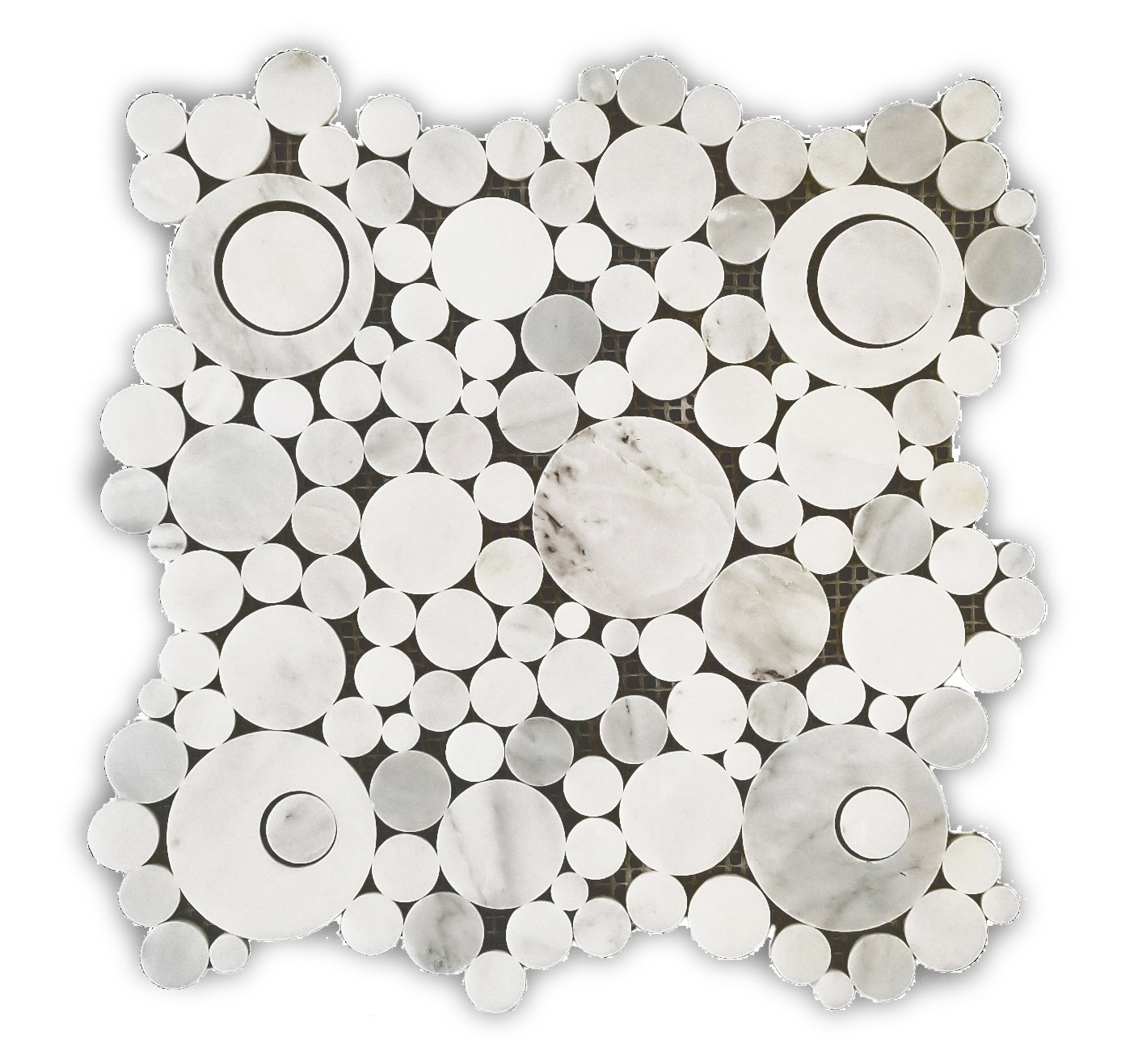 Mango Tile Alps 12" x 12" Marble Pebbles Mosaic Wall & Floor Tile | Wayfair