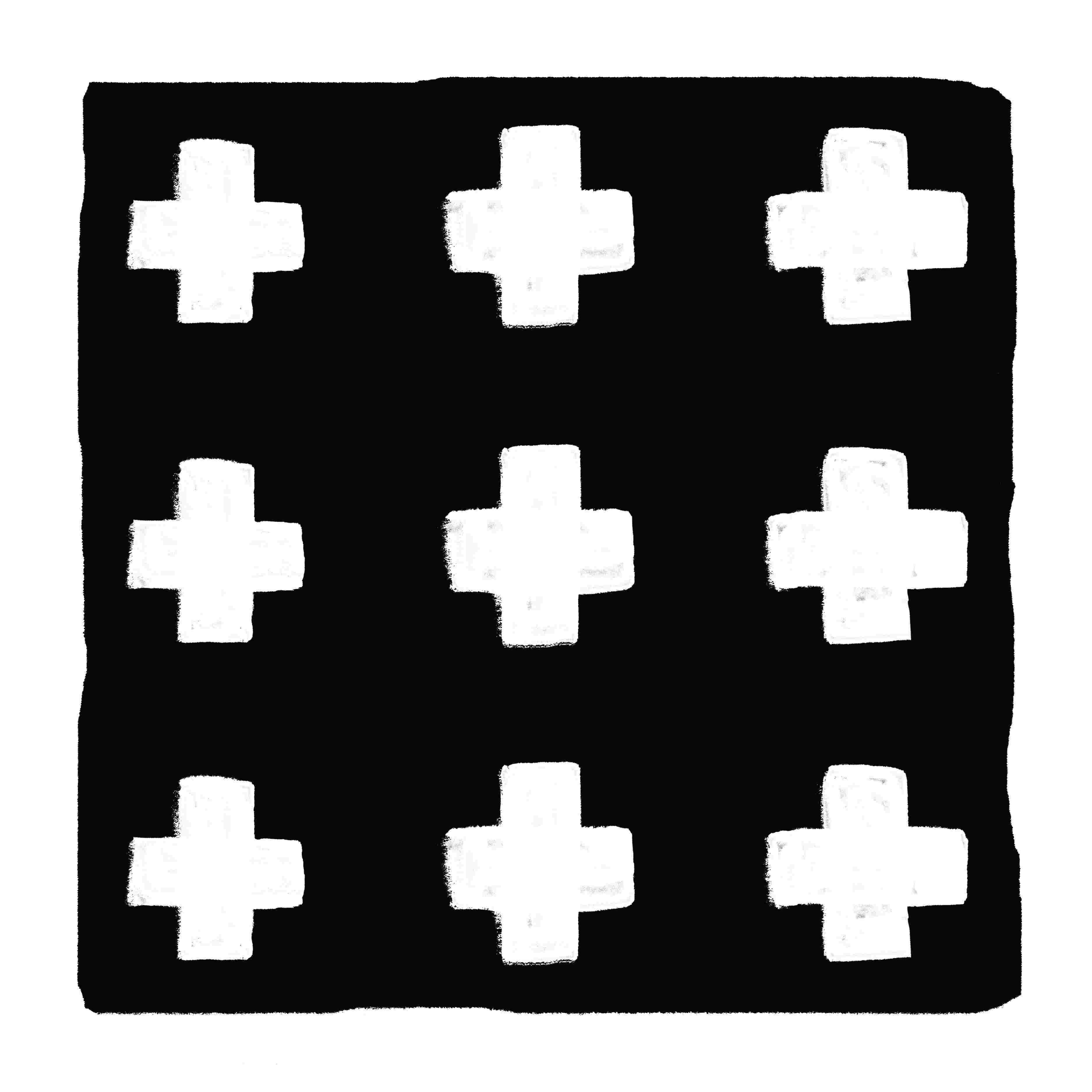 Ebern Designs Swiss Cross Pattern - Wrapped Canvas Drawing Print | Wayfair